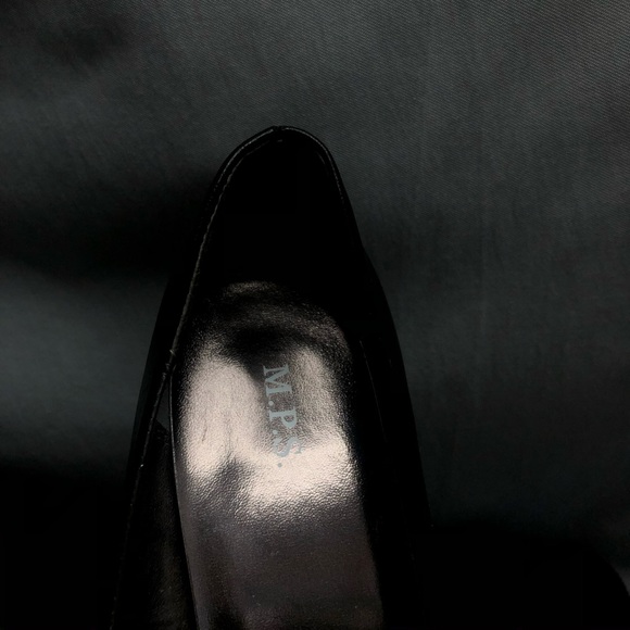 M.P.S. | Shoes | Mps Black Leather High Heels 75 Platform Mps | Poshmark
